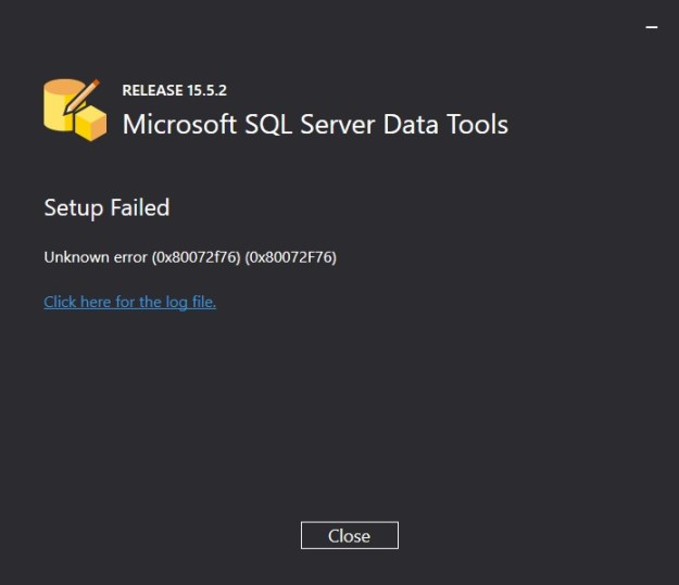 #0411 – SQL Server – SSDT 15.5.2 for Visual Studio 2017 – Installation ...